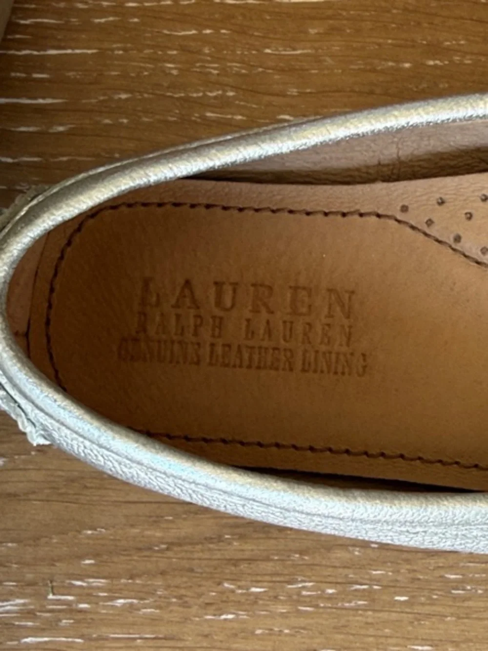 Lauren Ralph Lauren | Shoes | Lauren Ralph Lauren Metallic Silver ...